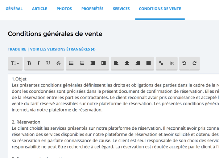Vos Conditions Générales de Vente – elloha - Le channel manager ...